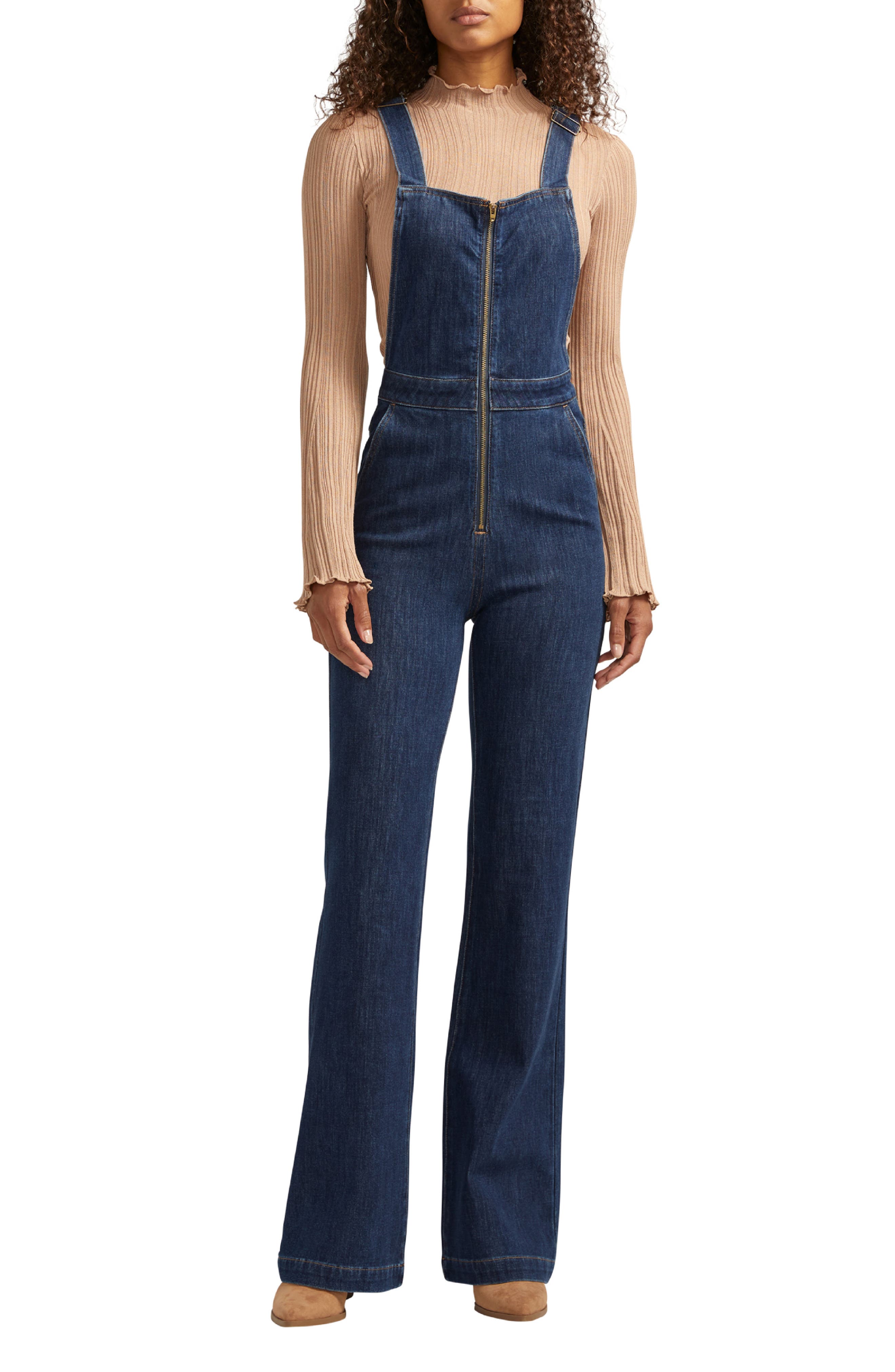 Silver Jeans Co. Denim Flared Overalls | Nordstrom
