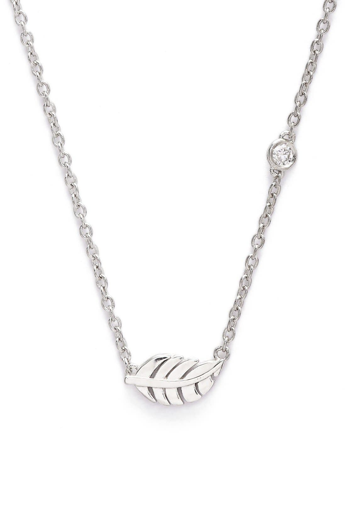 Syd by Sydney Evan Shy by SE Leaf Necklace | Nordstrom