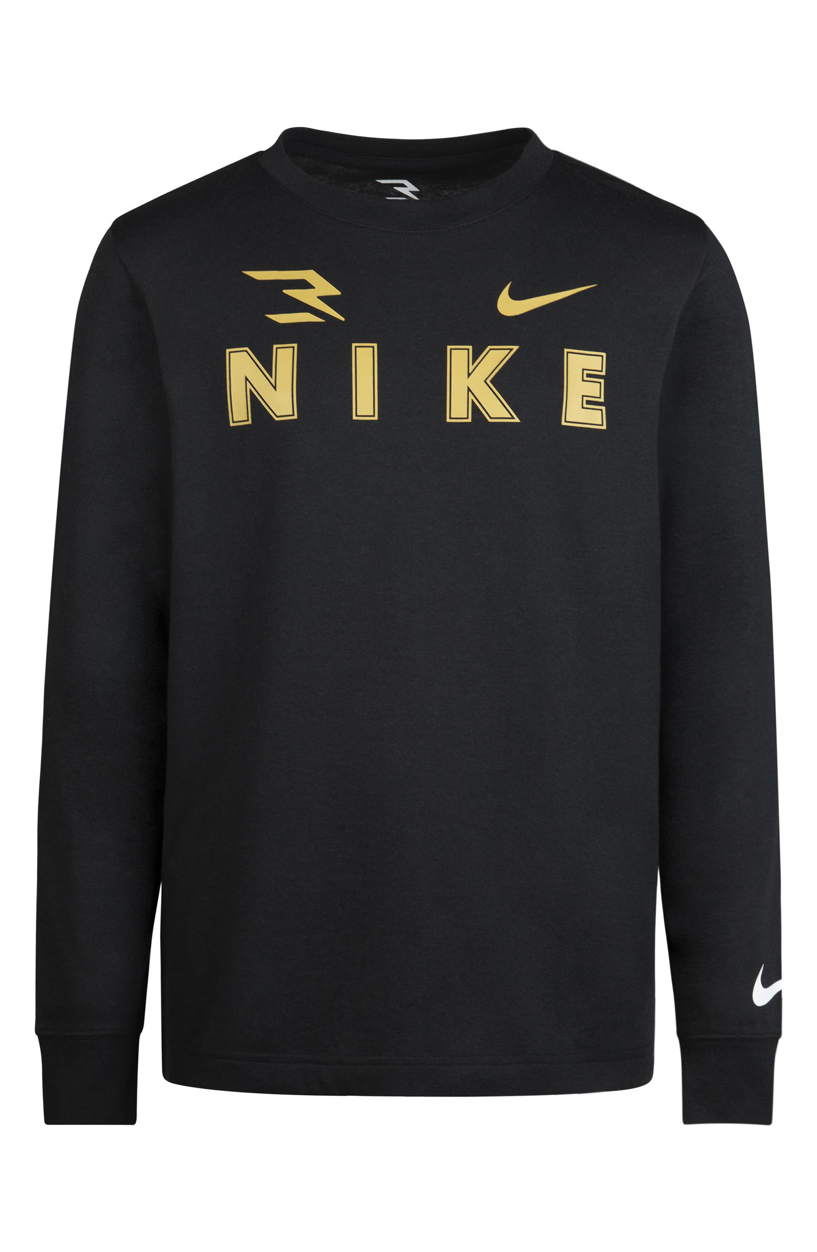 3 Brand Kids' Monogram Wordmark Long Sleeve T-Shirt | Nordstromrack