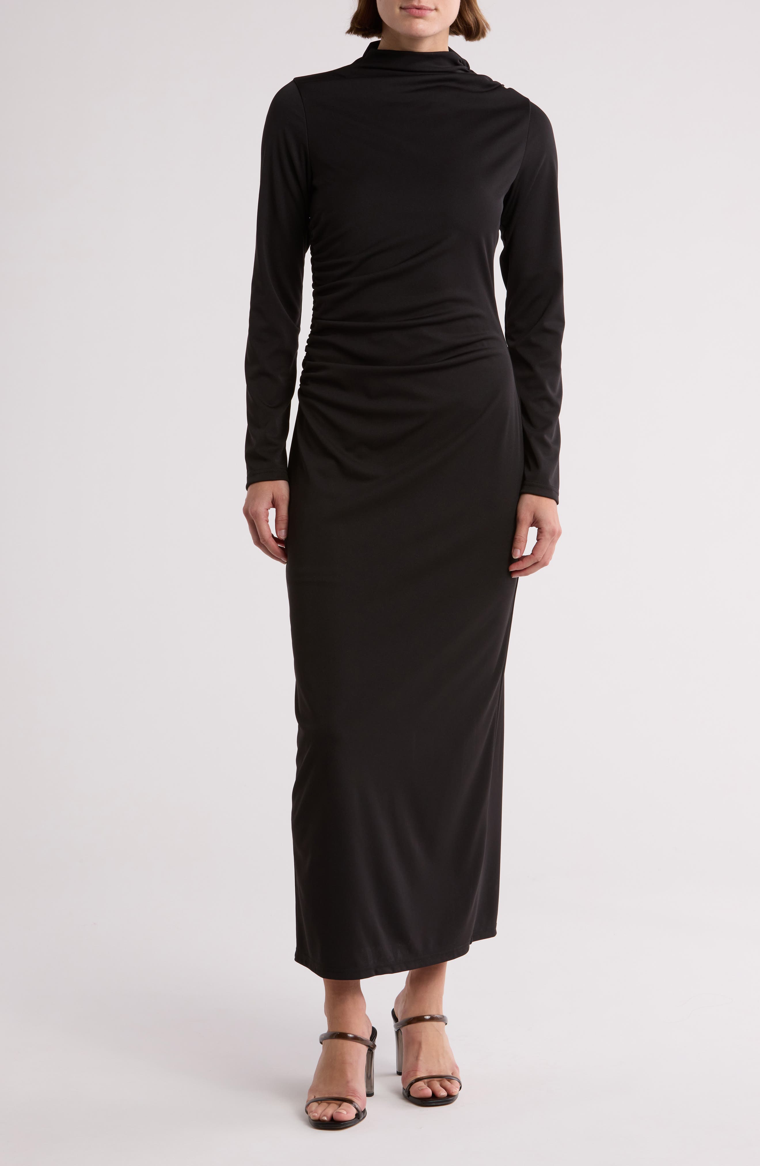 AREA STARS Jersey Mock Neck Long Sleeve Dress | Nordstromrack