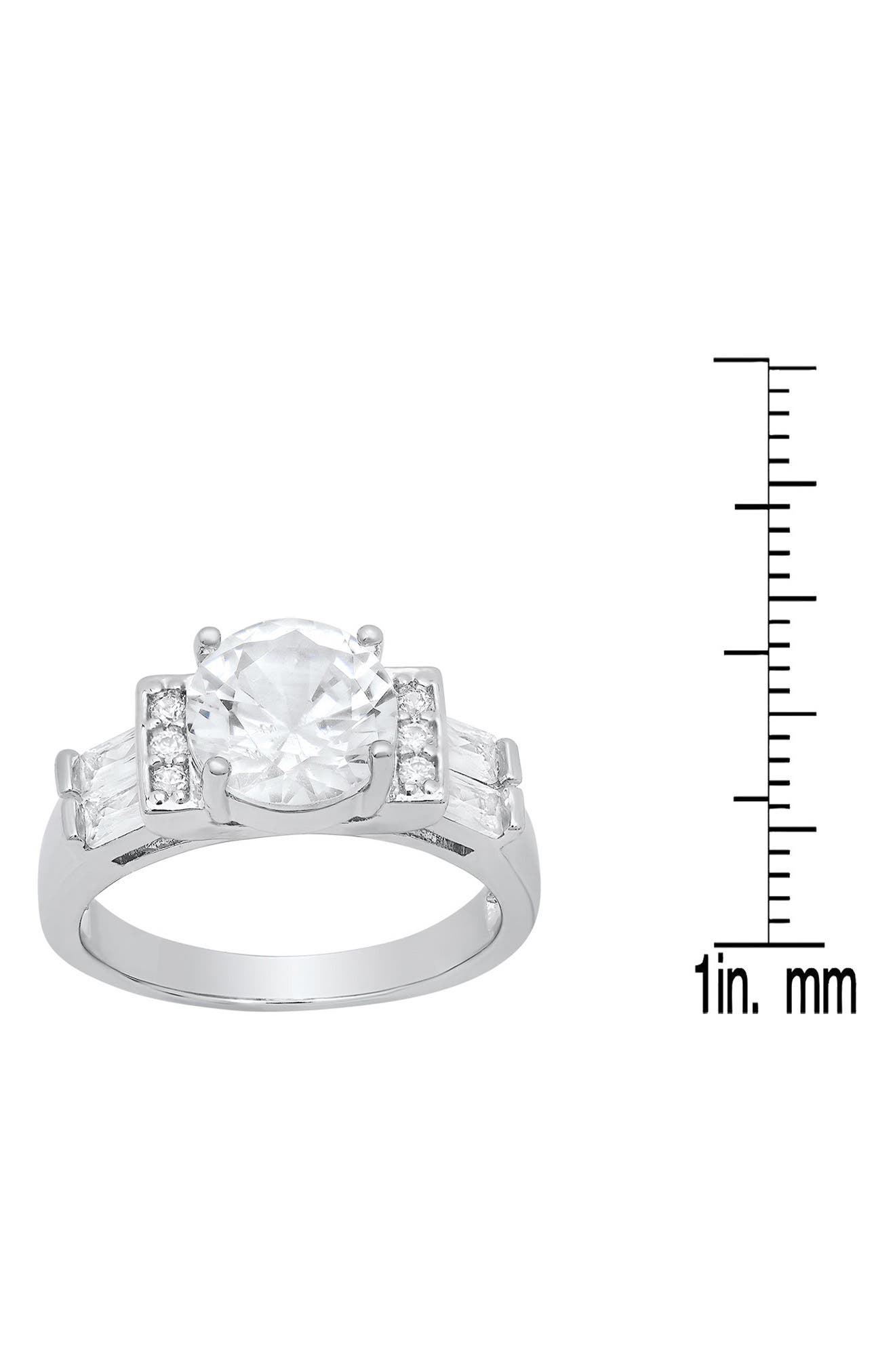 HMY JEWELRY Round Cubic Zirconia Engagement Ring | Nordstromrack