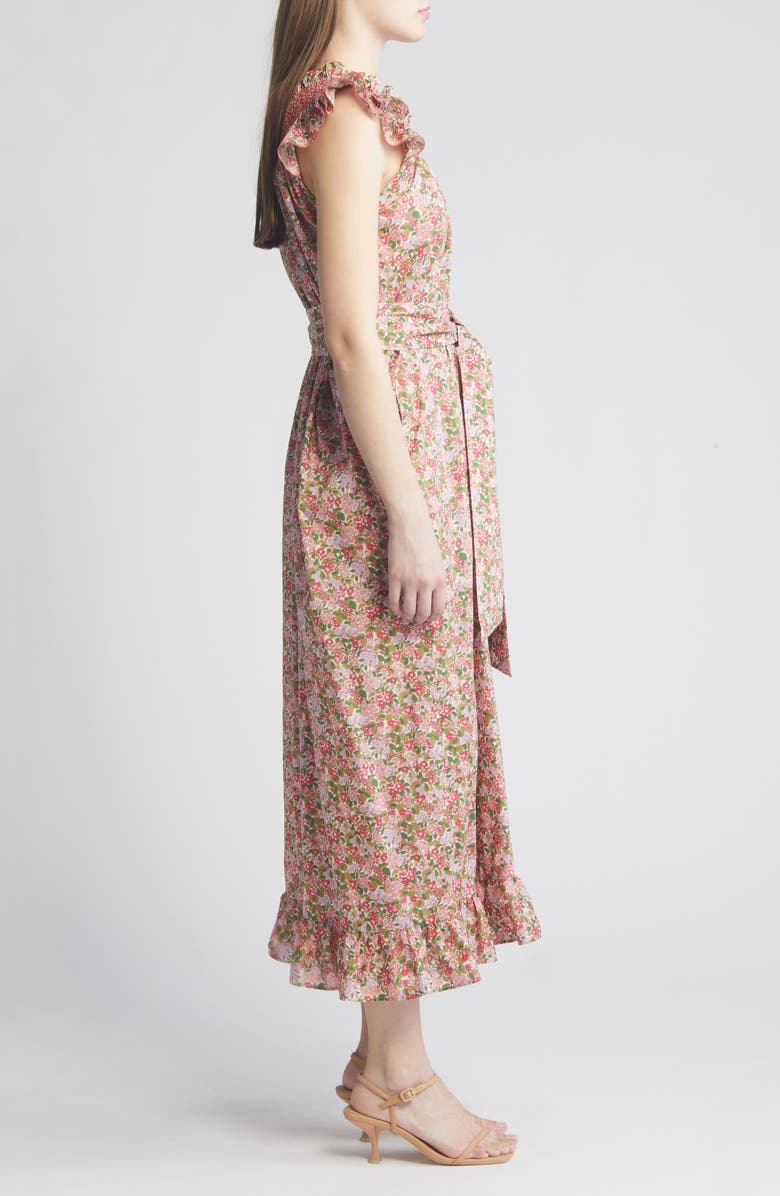 Loretta Caponi x Liberty London Delfina Floral Print Smocked Dress ...