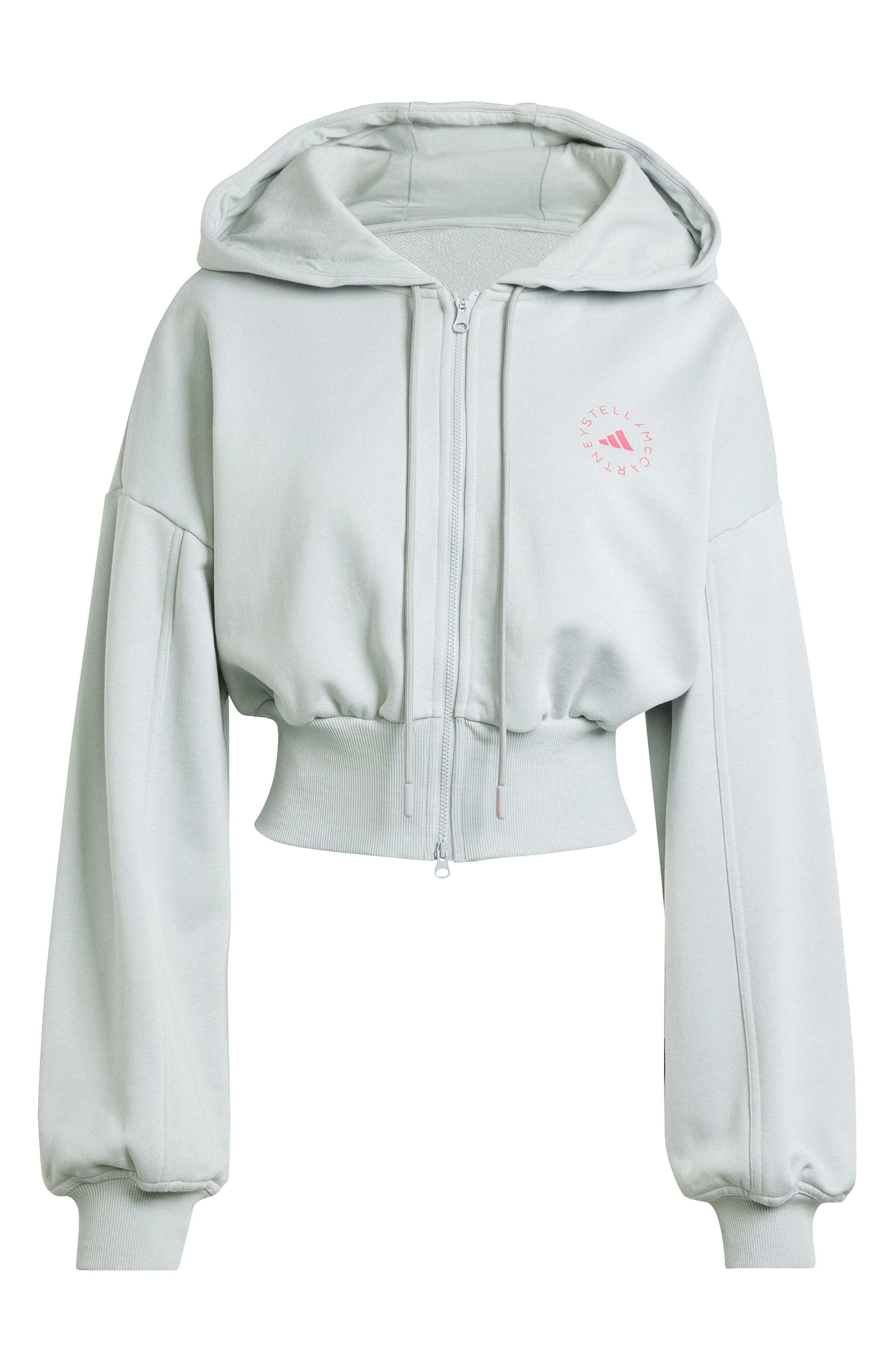 adidas by Stella McCartney Organic Cotton Crop Zip-Up Hoodie ...
