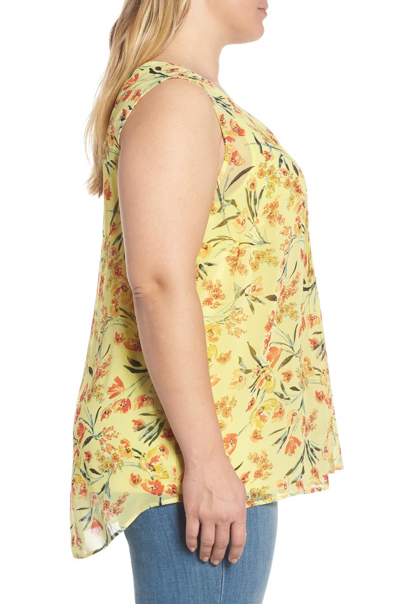 DR2 by Daniel Rainn Daniel Rainn Pleat Front Sleeveless Top | Nordstrom