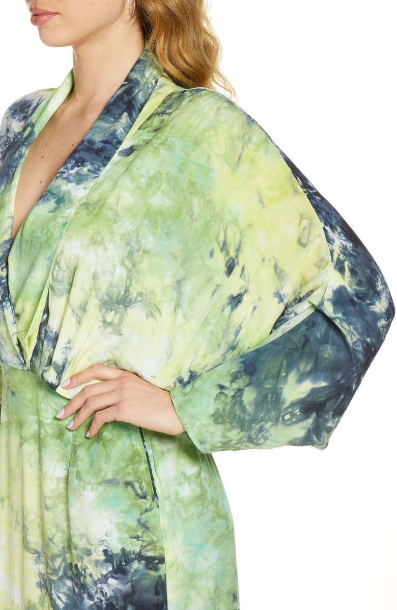 S/W/F Sunset Long Sleeve Dip Dye Maxi Dress | Nordstrom