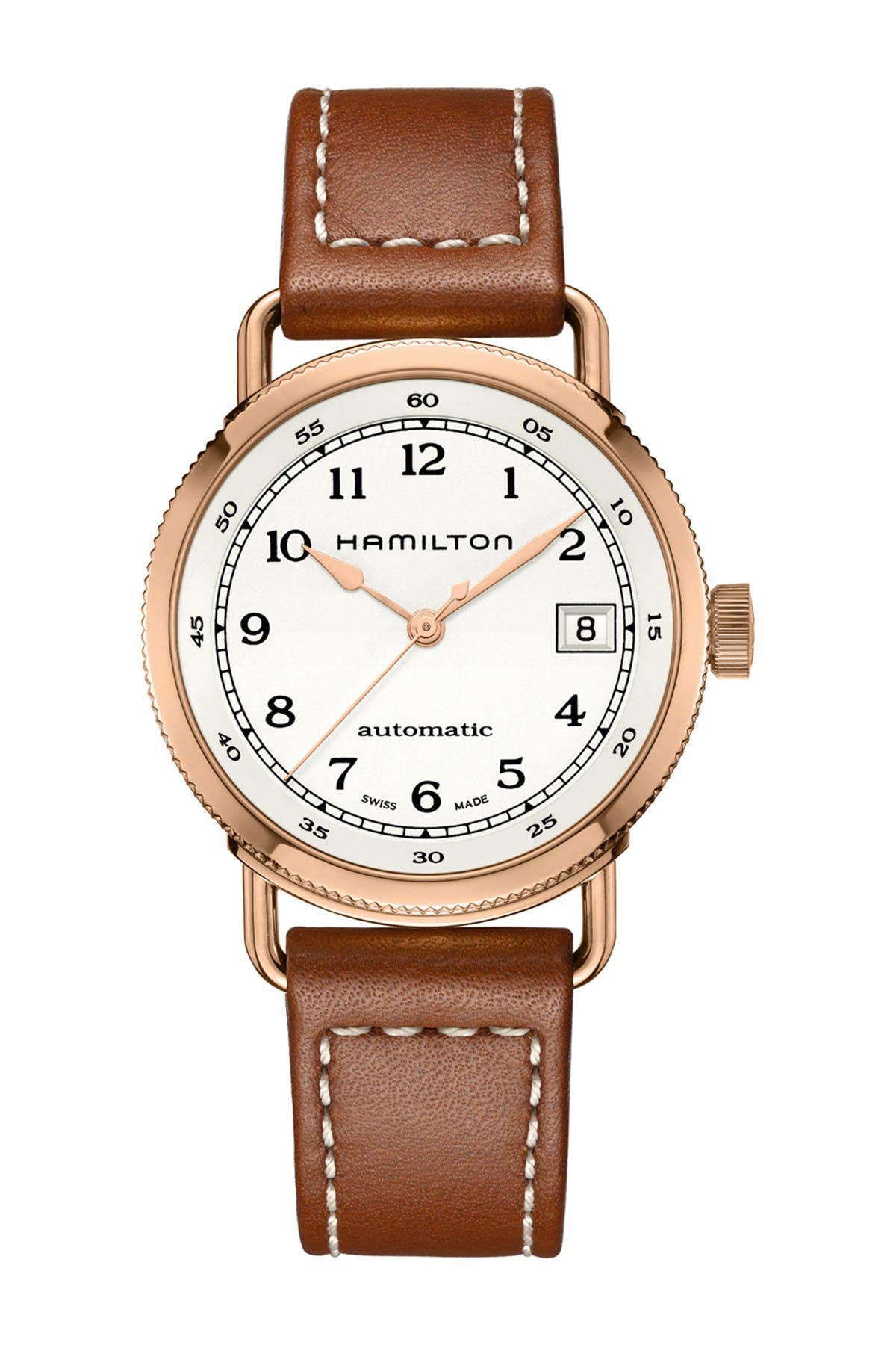 Hamilton Men's Khaki Navy Pioneer Leather Watch, 36mm | Nordstromrack