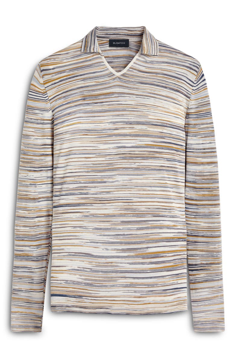 Bugatchi Space Dye Stripe Long Sleeve Polo Sweater | Nordstromrack