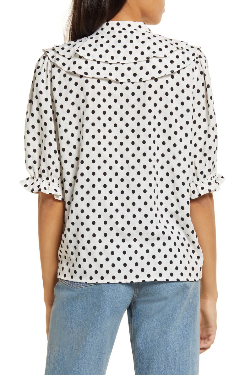 AWARE by VERO MODA Cornelia Polka Dot V-Neck Blouse | Nordstromrack