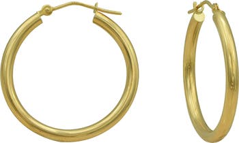 CANDELA JEWELRY 18K Gold Tube Hoop Earrings | Nordstromrack