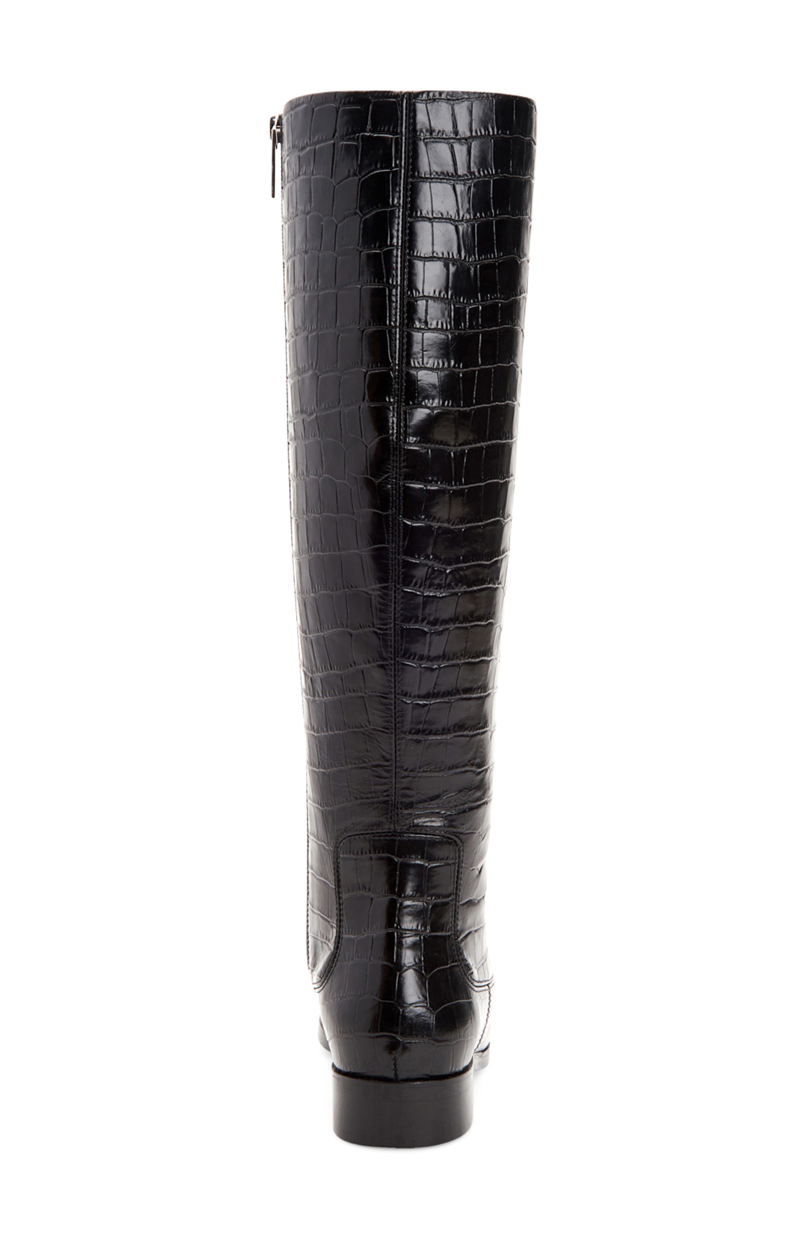 Aquatalia Clara Croc Embossed Tall Boot (Women) | Nordstromrack