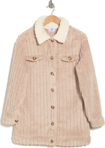 PLM Faux Fur Fleece Shirt Jacket | Nordstromrack