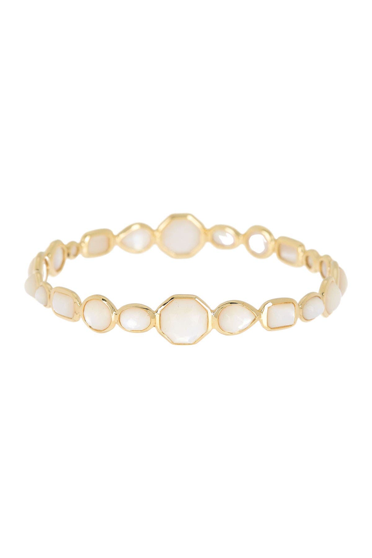 Ippolita Rock Candy 18K Yellow Gold Bezel Set Faceted Quartz Bangle ...