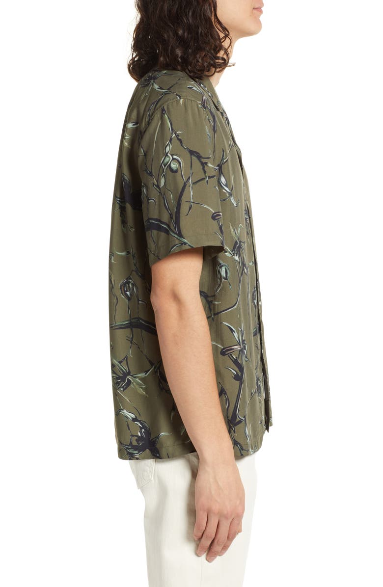 rag & bone Avery Floral Short Sleeve Cotton Button-Up Camp Shirt ...