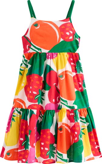 Mini Boden Kids' Aurelia Tiered Cotton Sundress | Nordstrom