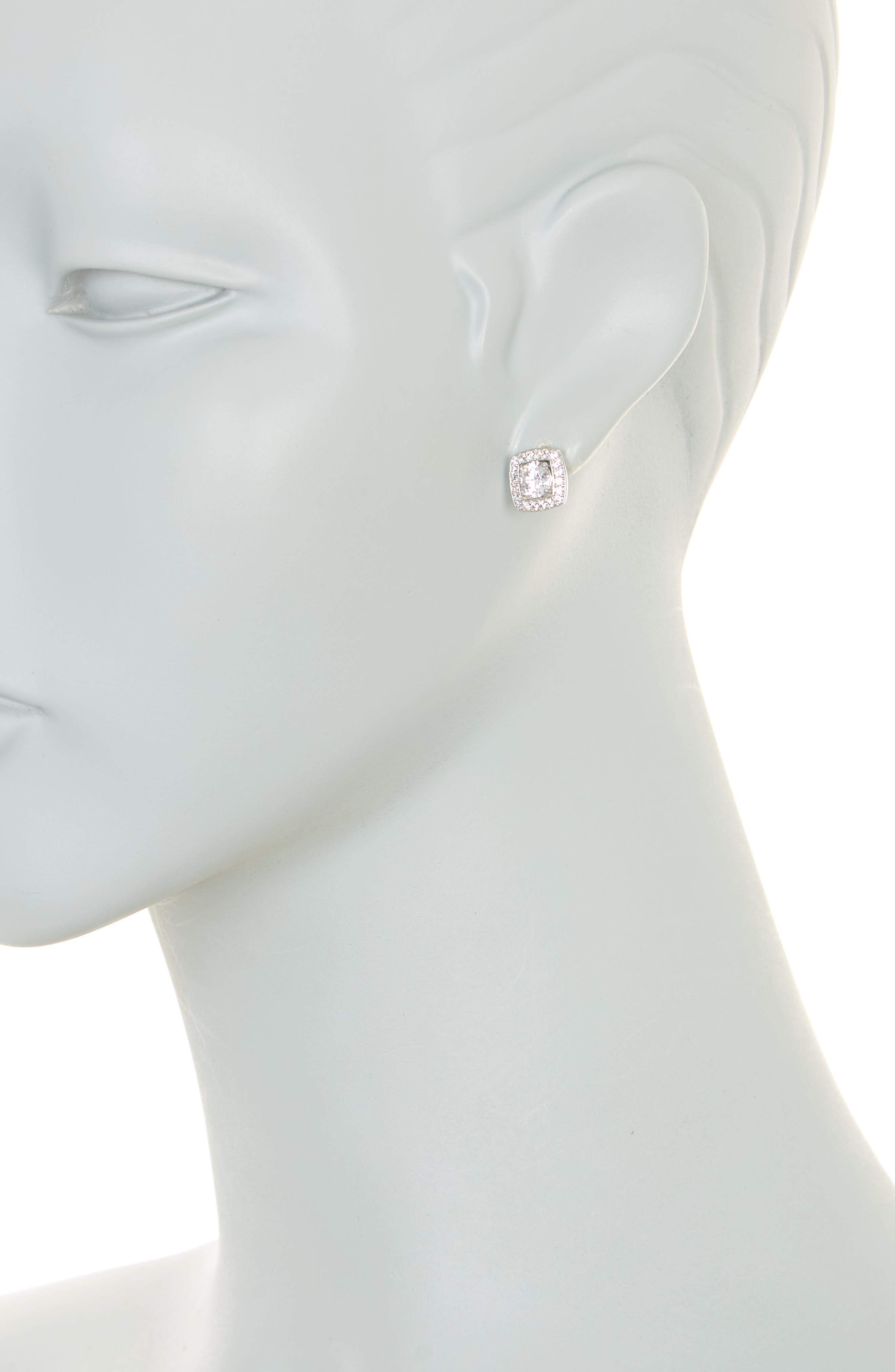 Nadri Halo Frame Cushion Cut CZ Stud Earrings | Nordstromrack