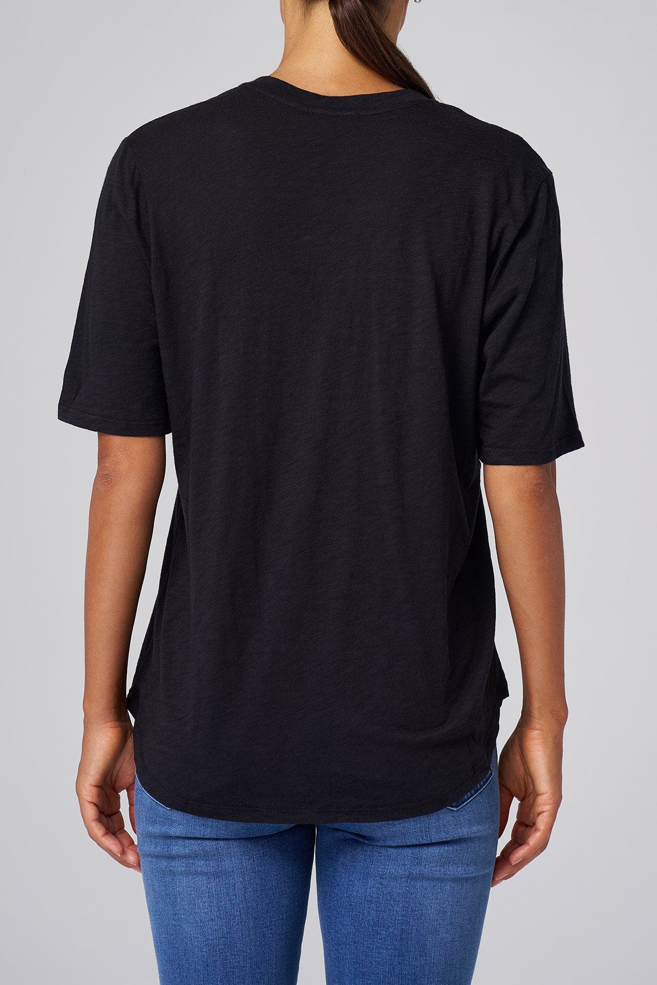 Franne Golde Slub Jersey V-Neck Elbow Sleeve Tee | Nordstrom