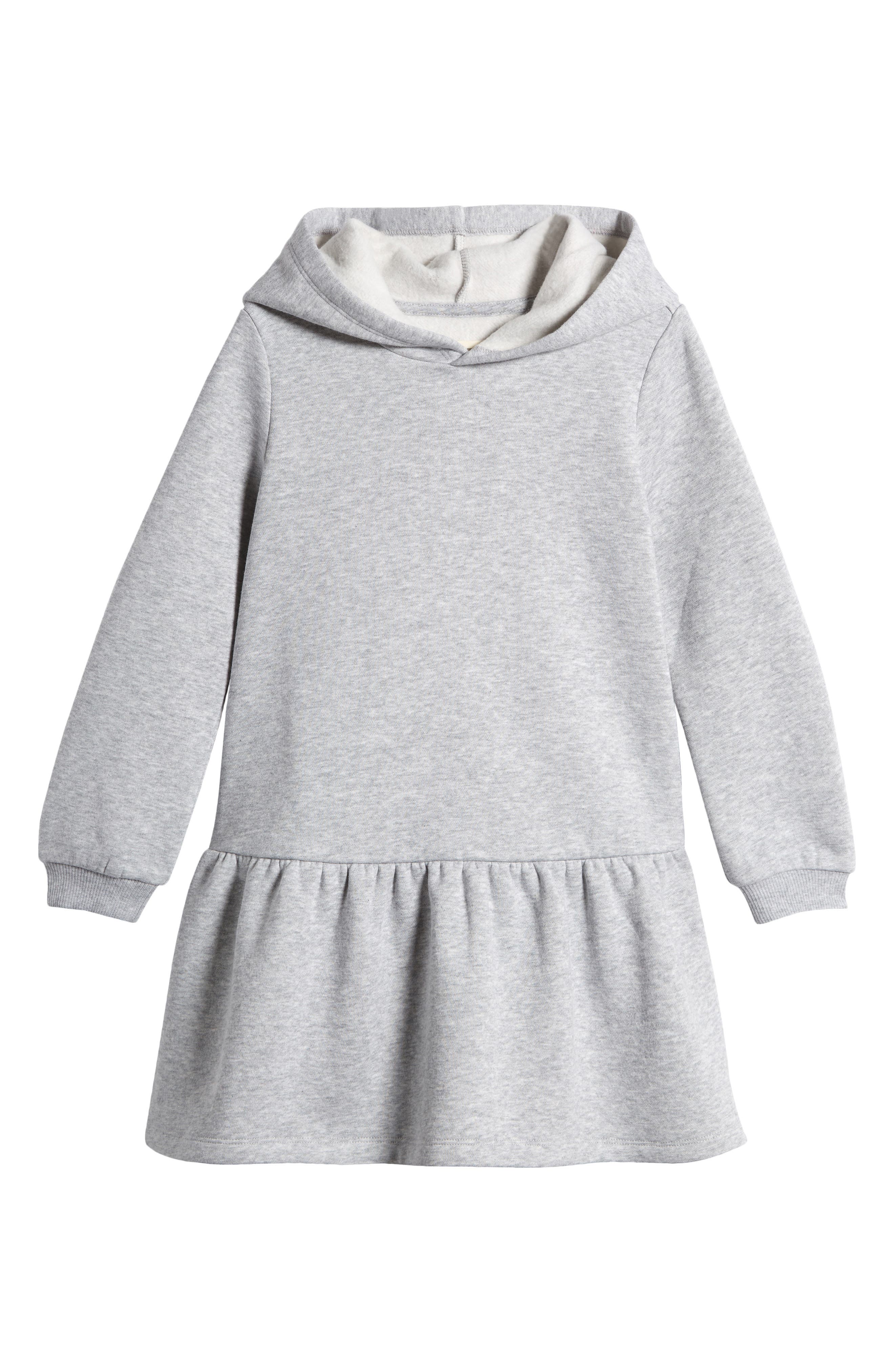 Tucker + Tate Kids' Long Sleeve Hooded Fleece Sweatshirt Dress | Nordstrom