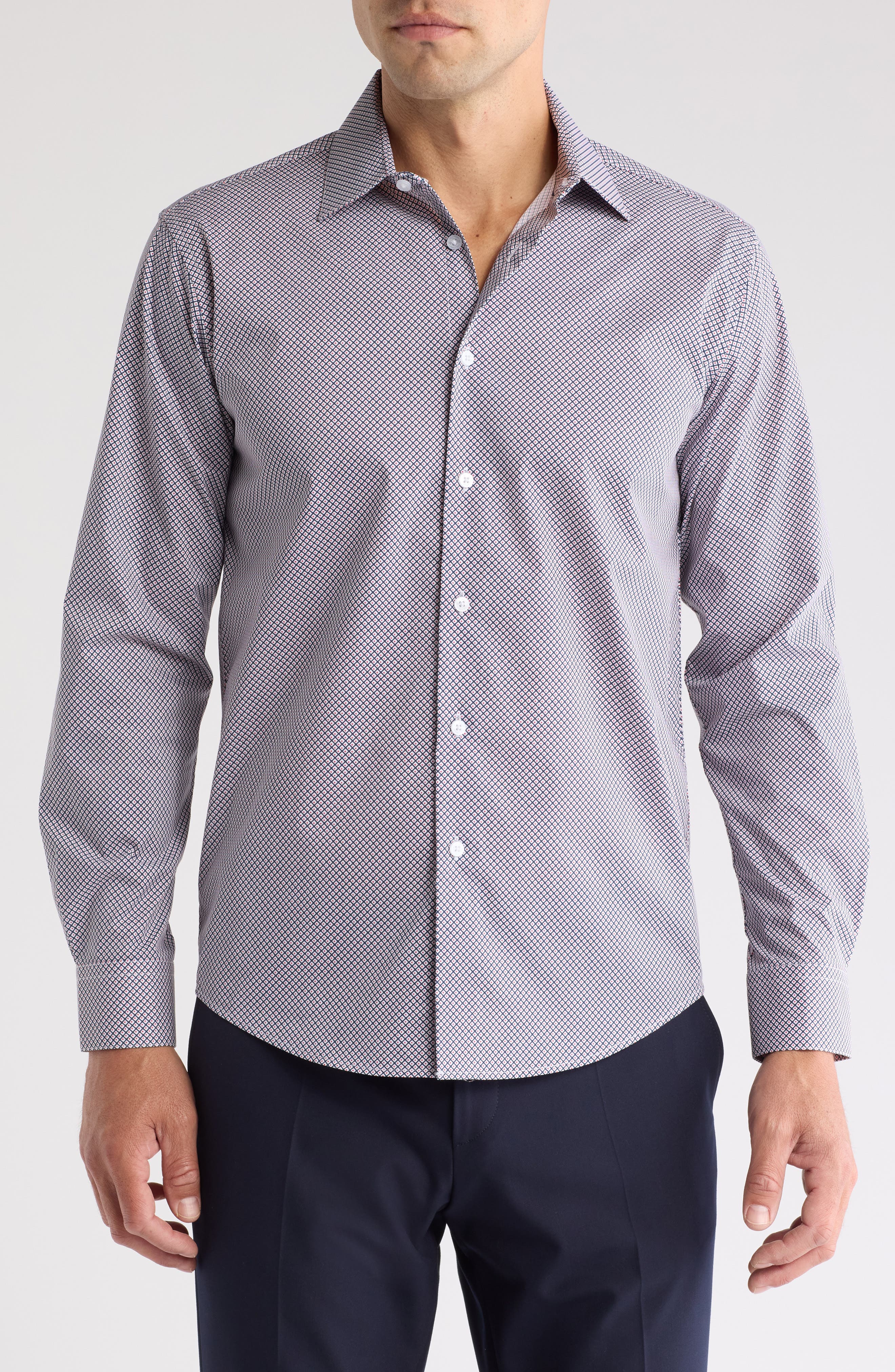 Ben Sherman Geo Print Slim Fit Dress Shirt | Nordstromrack