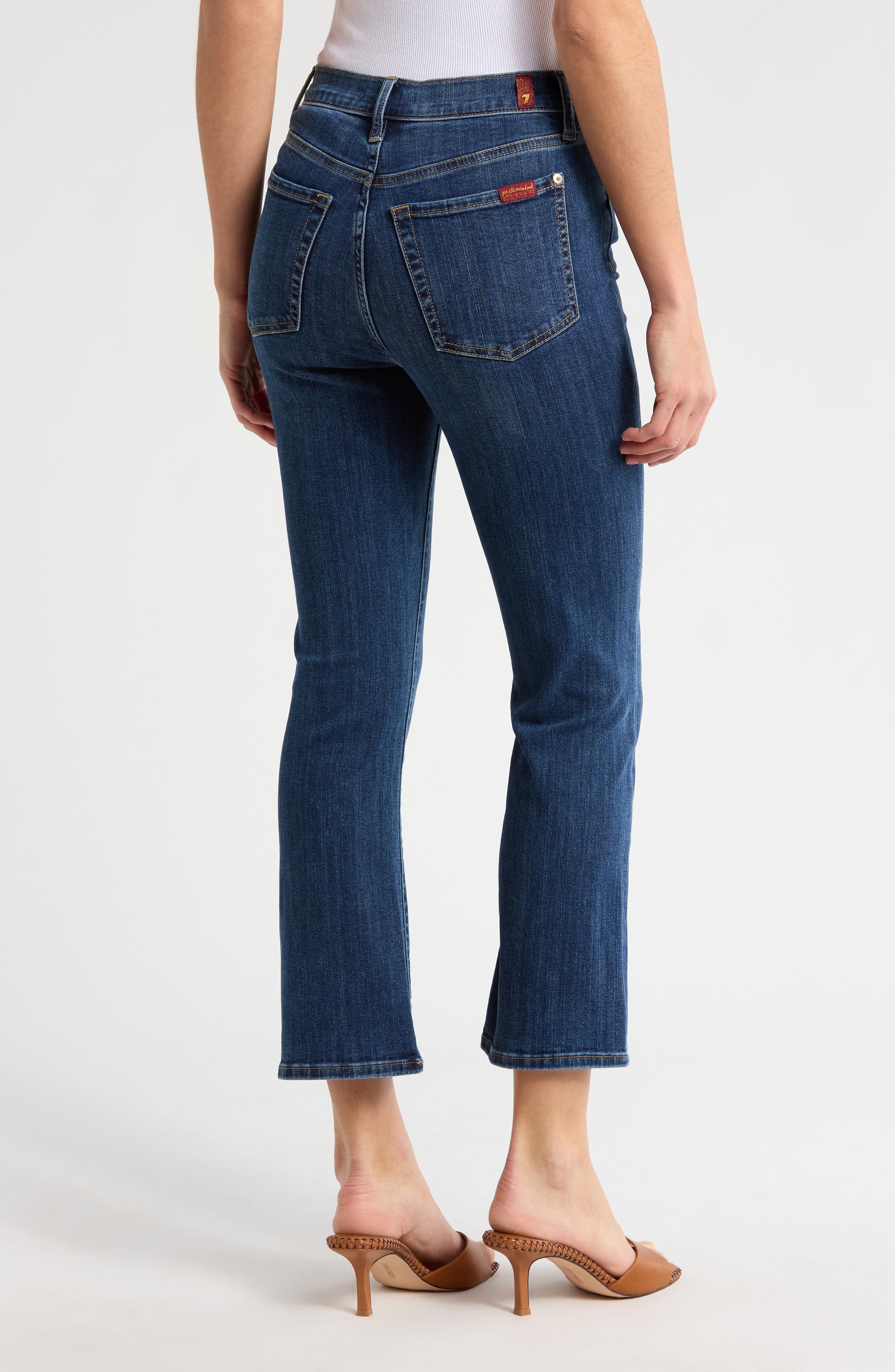 7 For All Mankind High Waist Crop Slim Kick Flare Jeans | Nordstromrack