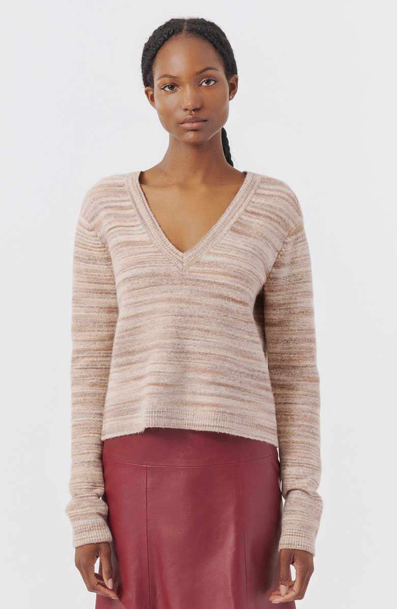 ATM Anthony Thomas Melillo Space Dye V-Neck Sweater | Nordstromrack