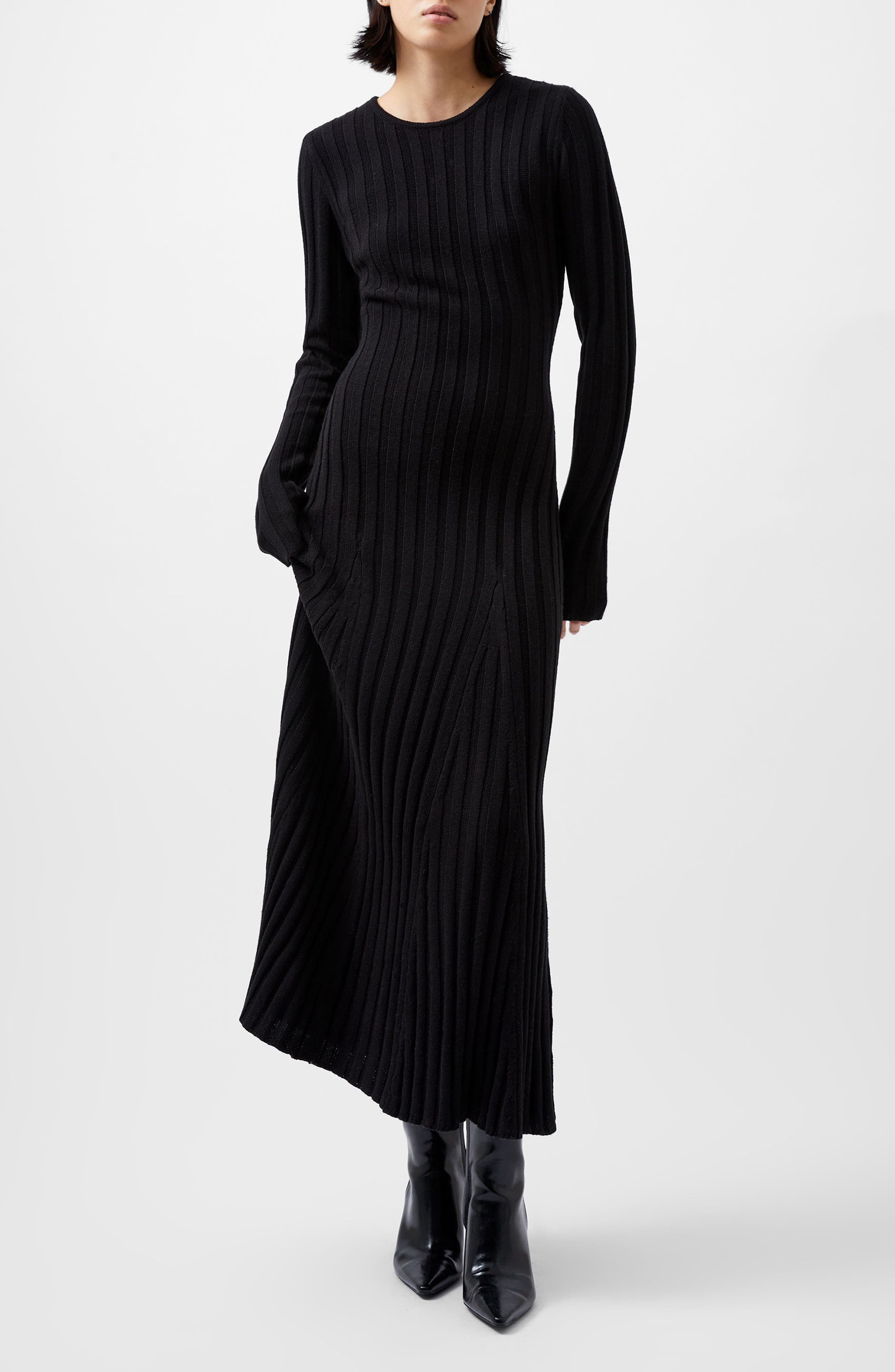 French Connection Long Sleeve Rib Maxi Sweater Dress | Nordstrom