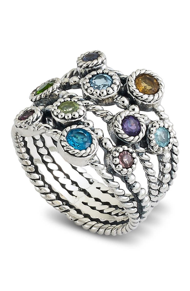 SAMUEL B. Sterling Silver Multi Gemstone Ring | Nordstromrack