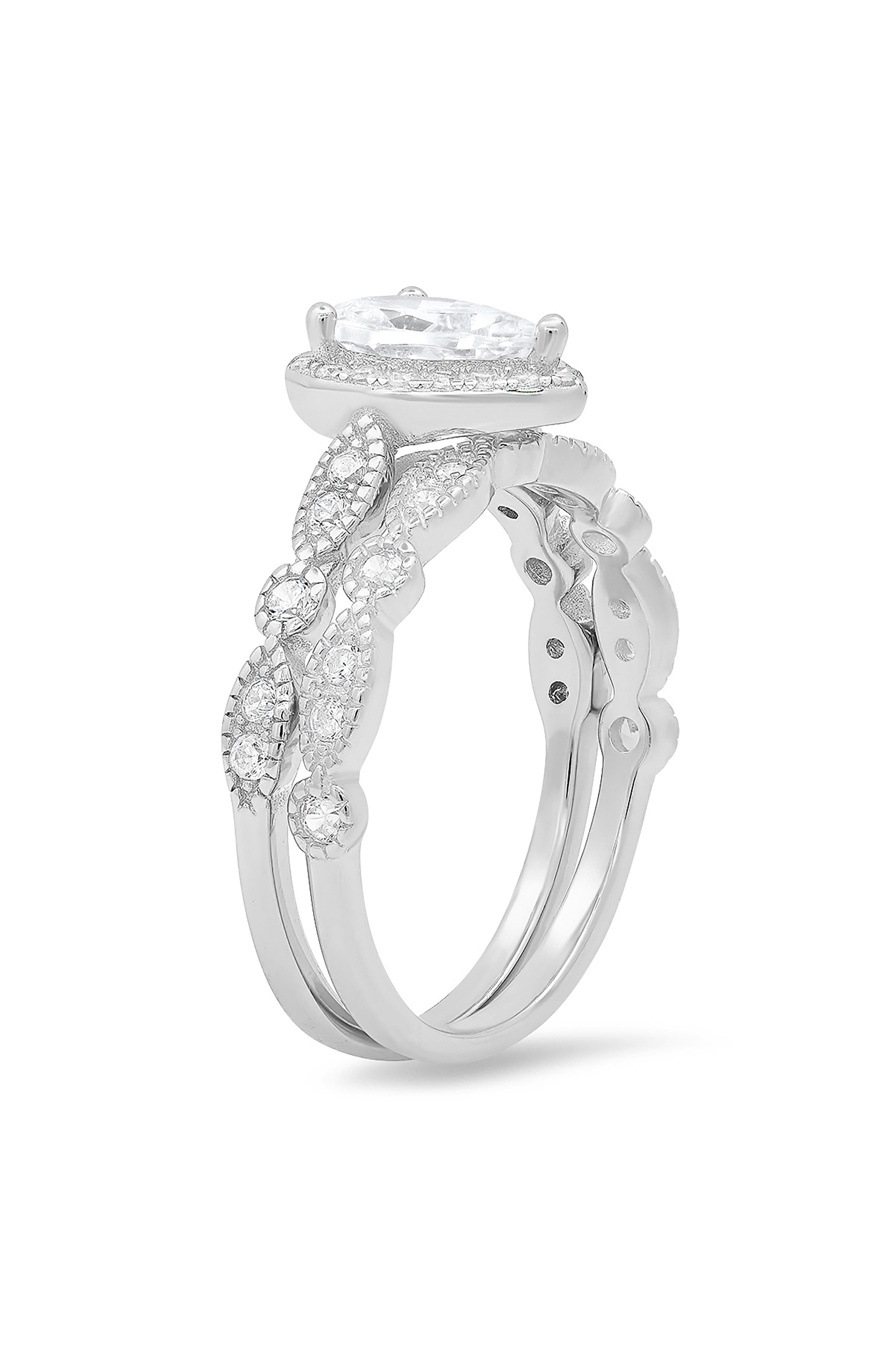 Queen Jewels Sterling Silver 2-Piece Ring Set | Nordstromrack