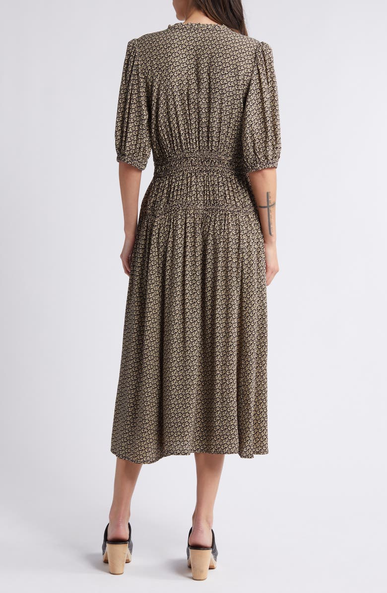 Treasure & Bond Puff Sleeve Drop Waist Midi Dress | Nordstromrack