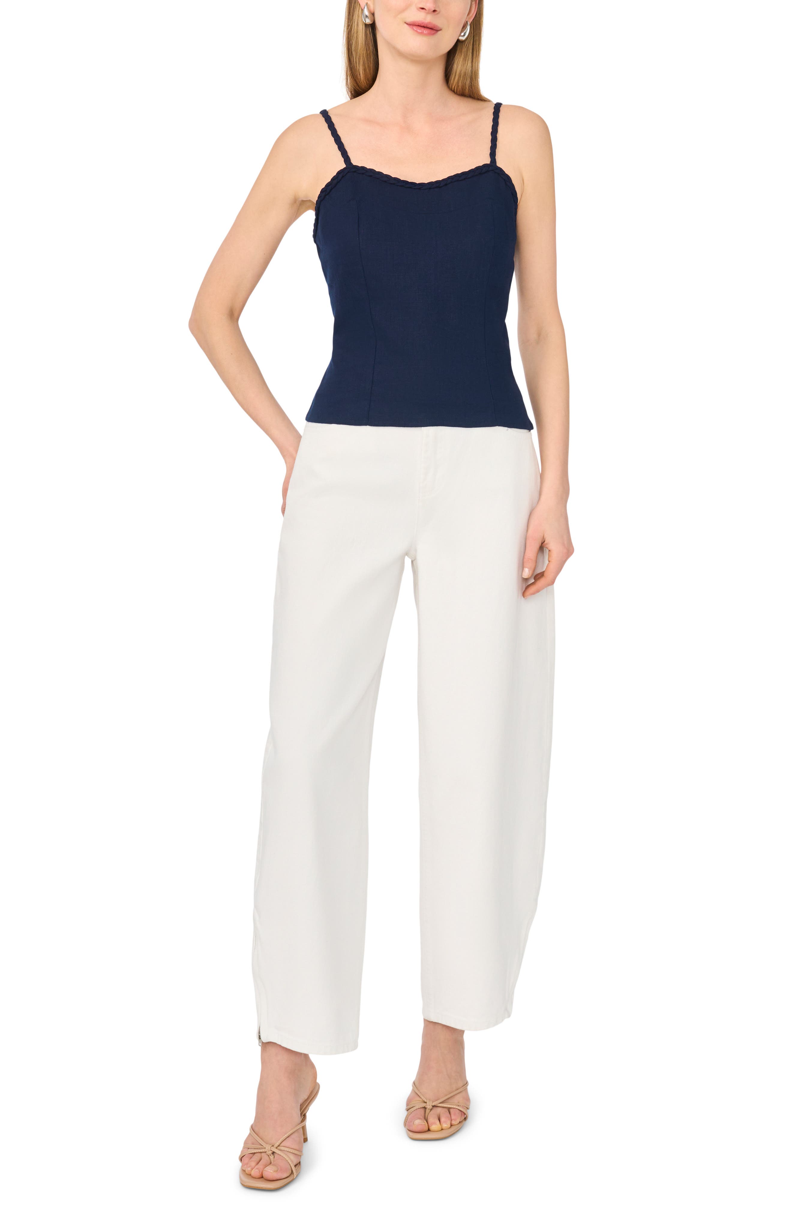 1.STATE Braided Trim Tank Top | Nordstromrack