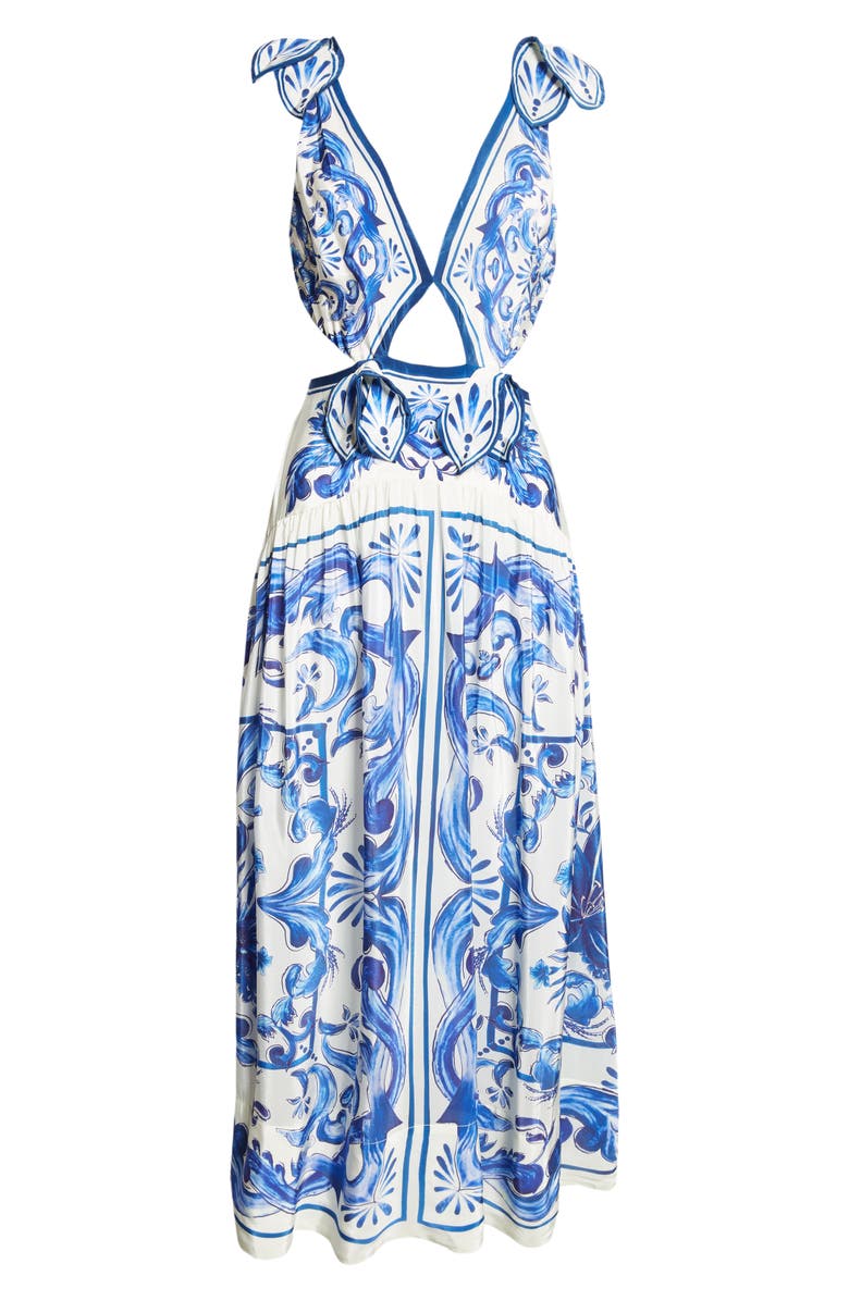 FARM Rio Garden Tiles Cutout Maxi Dress | Nordstrom