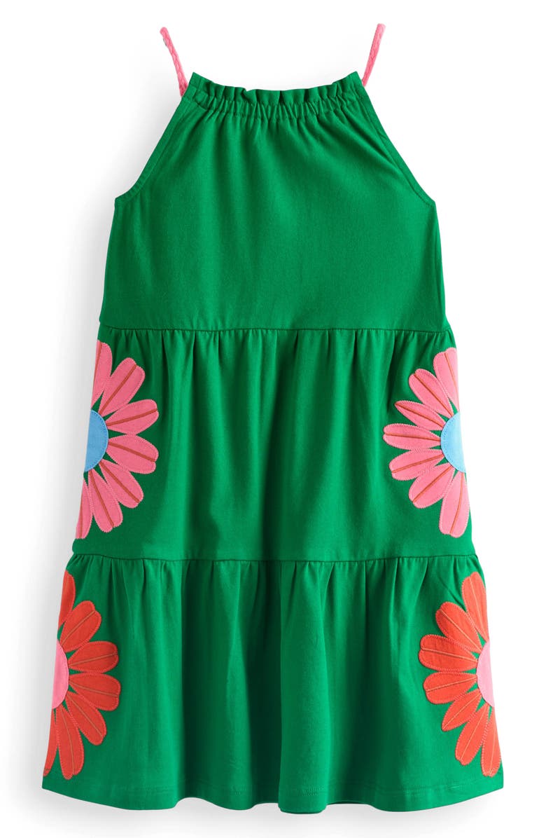 Mini Boden Kids' Enola Hoptch Potch Embroidered Tiered Jersey Sundress ...