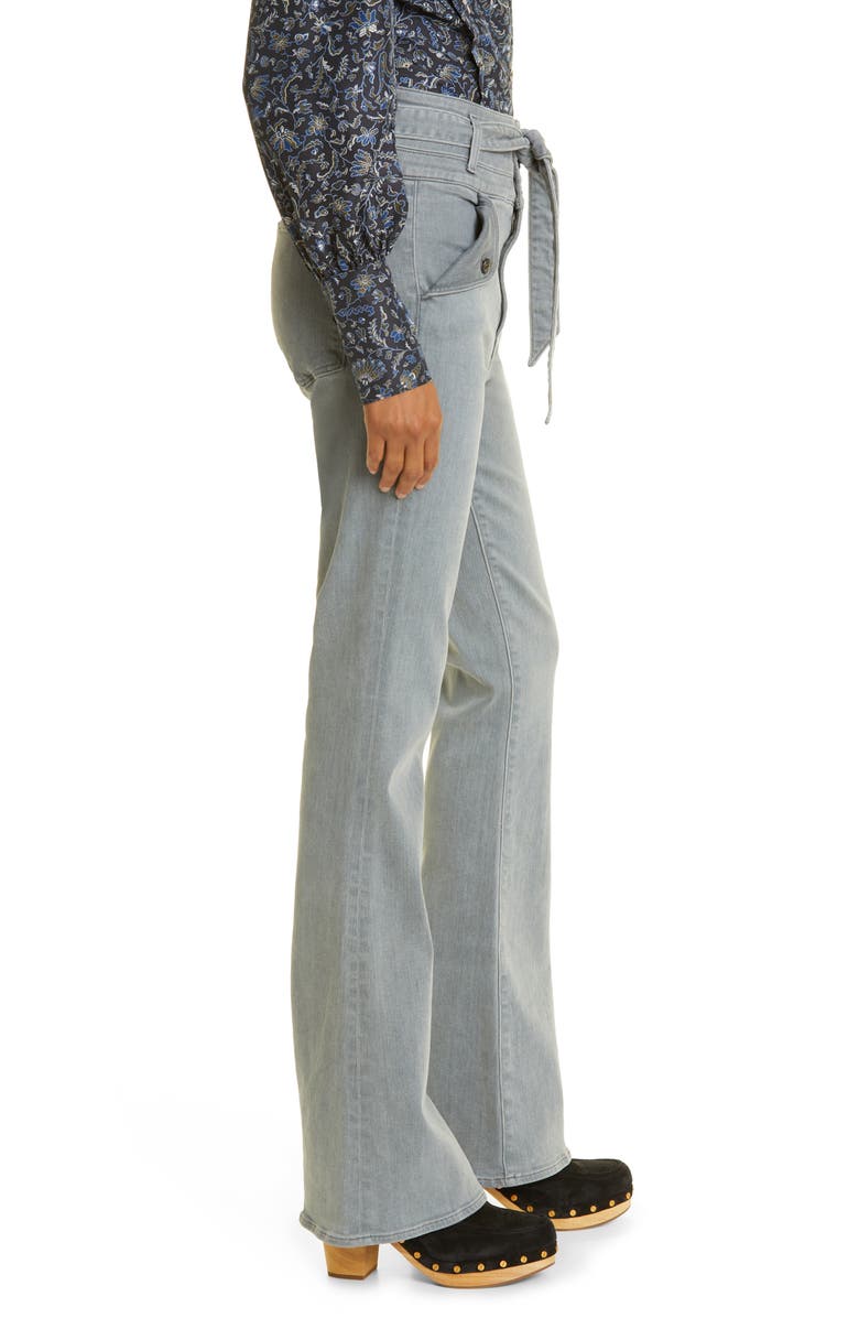 Veronica Beard Giselle Belted High Waist Slim Flare Jeans | Nordstromrack