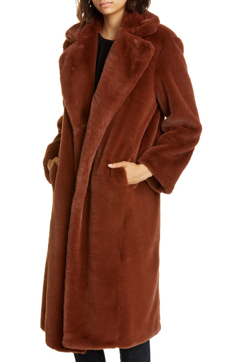 ba&sh Fibie Faux Fur Coat | Nordstromrack