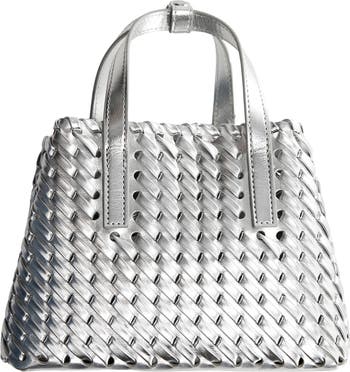MANGO Lattice Effect Faux Leather Satchel | Nordstrom