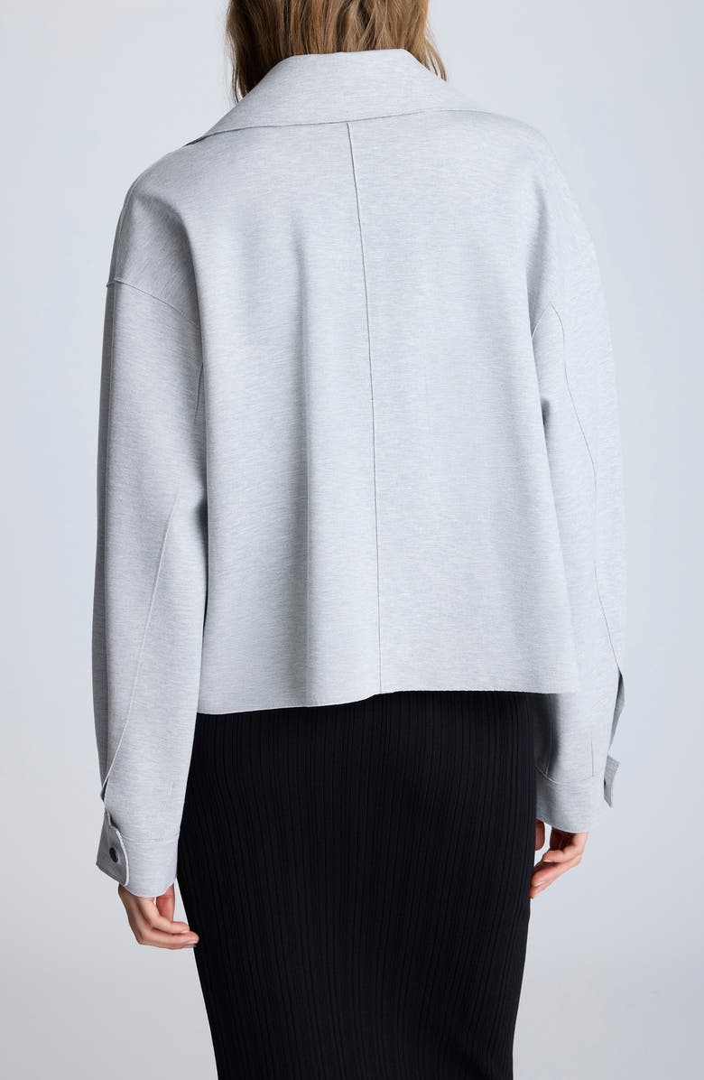 Kenneth Cole Heathered Snap Front Short Trench Coat | Nordstrom