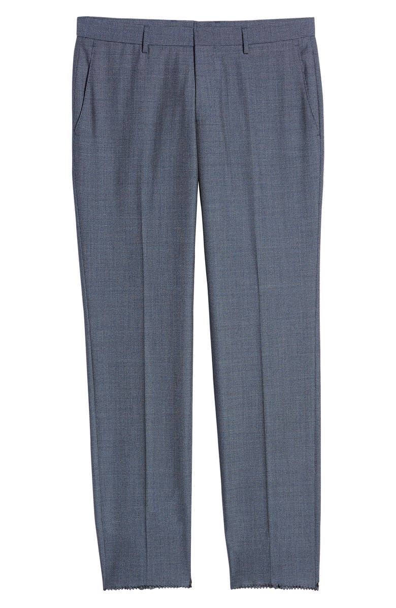 BOSS Ben Flat Front Houndstooth Wool Dress Pants | Nordstrom