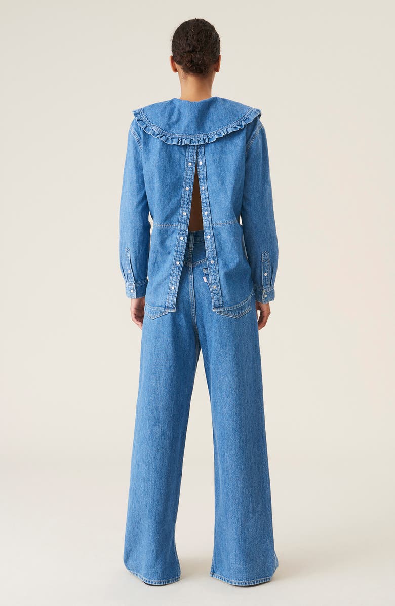 Ganni x Levi's® Ruffle Collar Denim Shirt | Nordstromrack