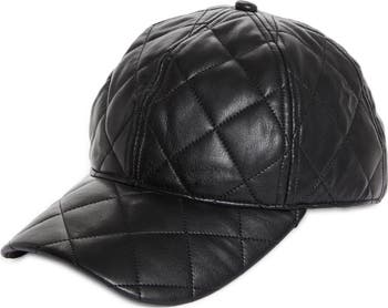 Stand Studio Cia Quilted Faux Leather Baseball Cap | Nordstrom