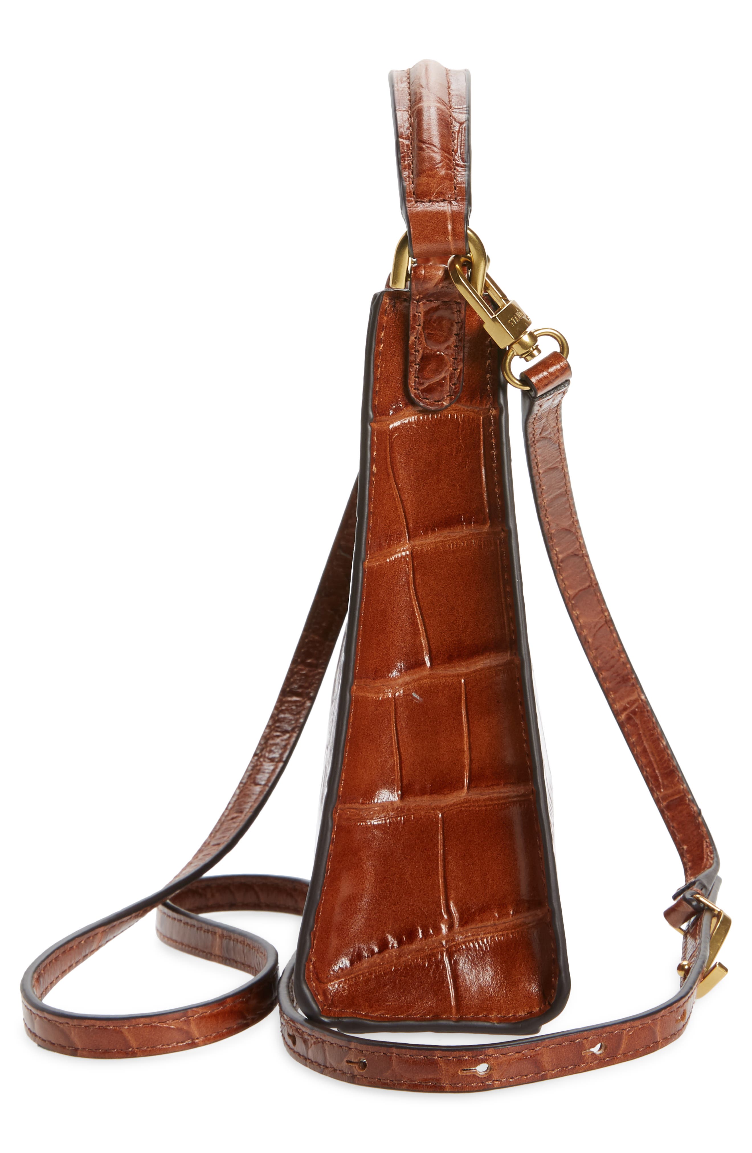 STAUD Mini Rey Croc Embossed Leather Crossbody Bag | Nordstrom