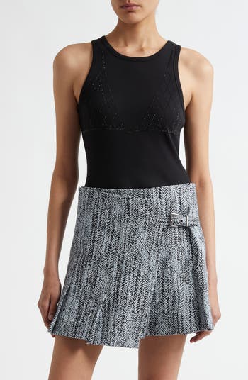 Ganni Rhinestone Organic Cotton Rib Tank | Nordstrom