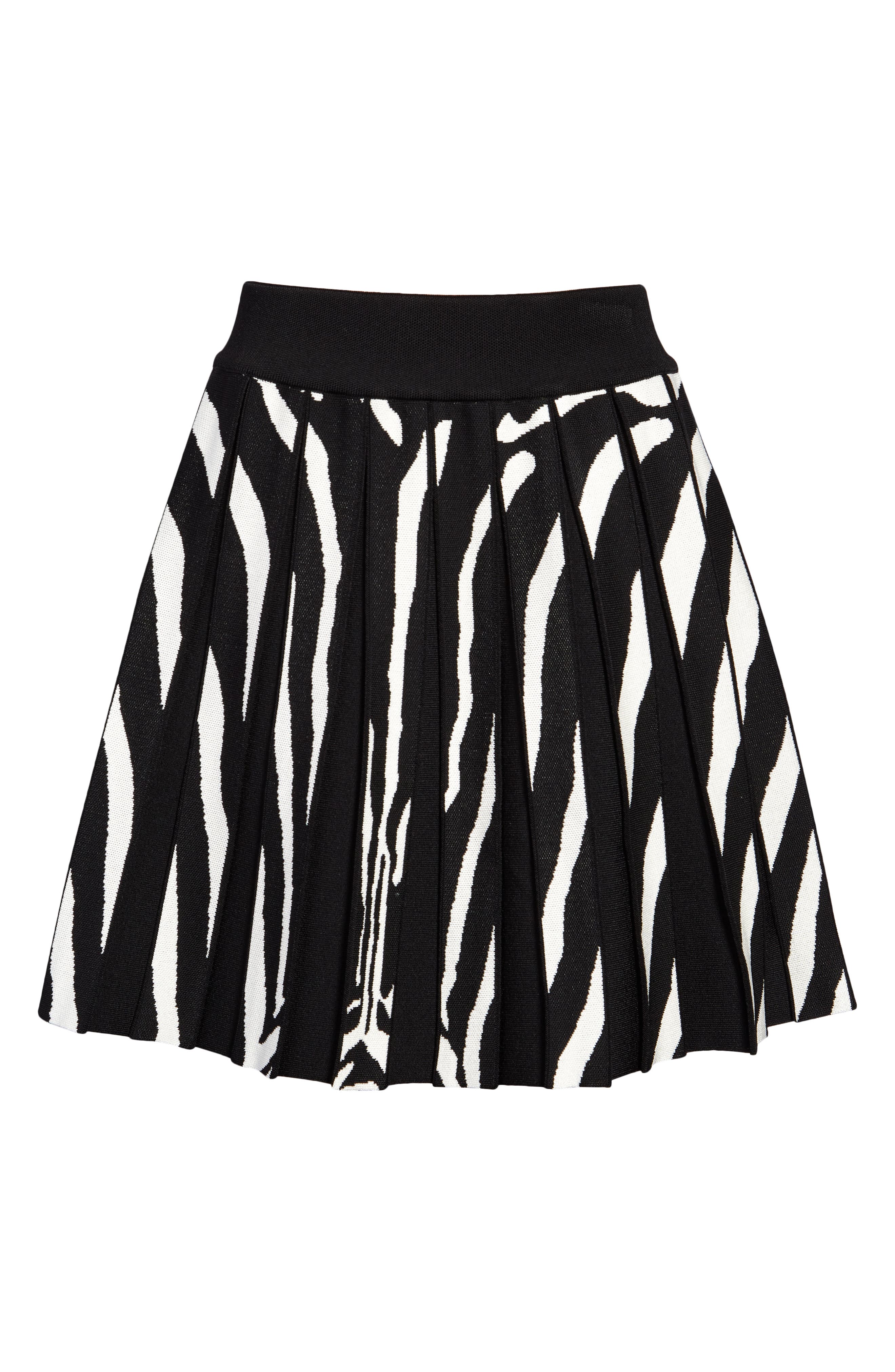 Balmain Zebra Jacquard Pleated Skirt | Nordstromrack