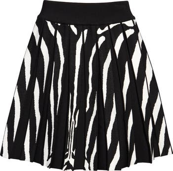 Balmain Zebra Jacquard Pleated Skirt | Nordstromrack