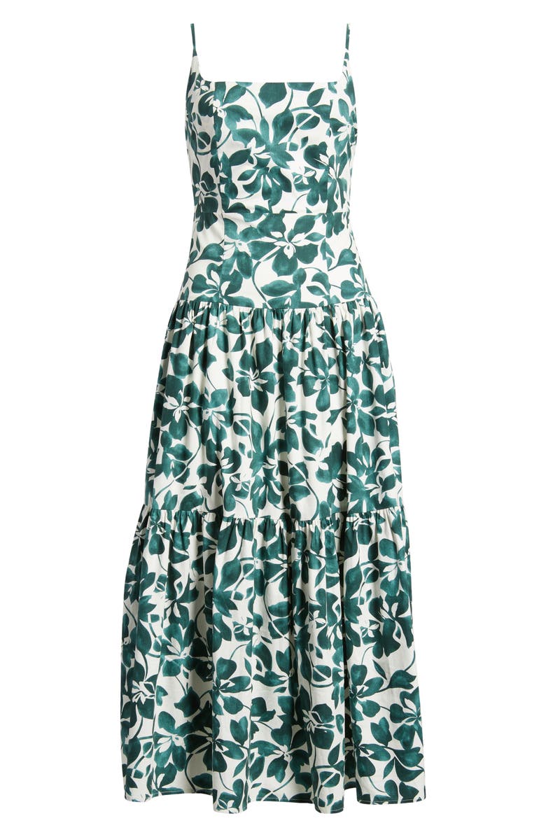 MOON RIVER Floral Tiered Cotton Sundress | Nordstromrack