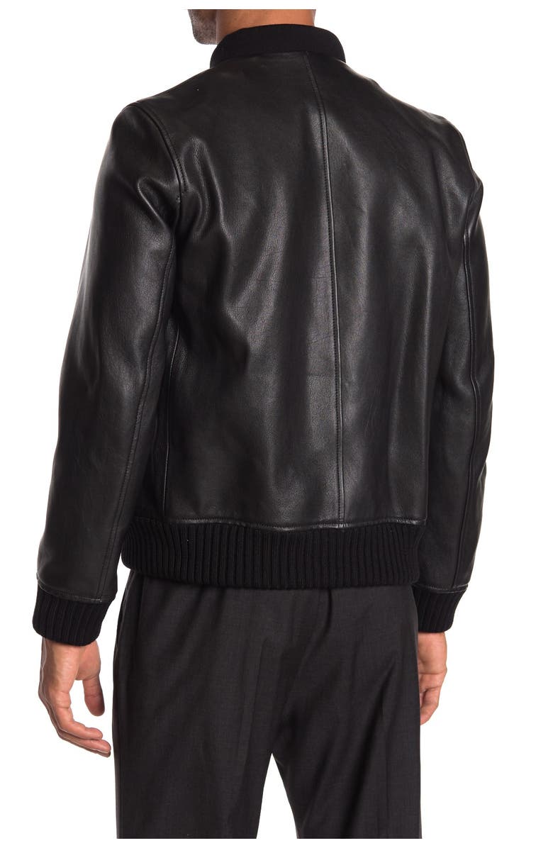 Gucci Varsity Applique Leather Bomber Jacket | Nordstromrack