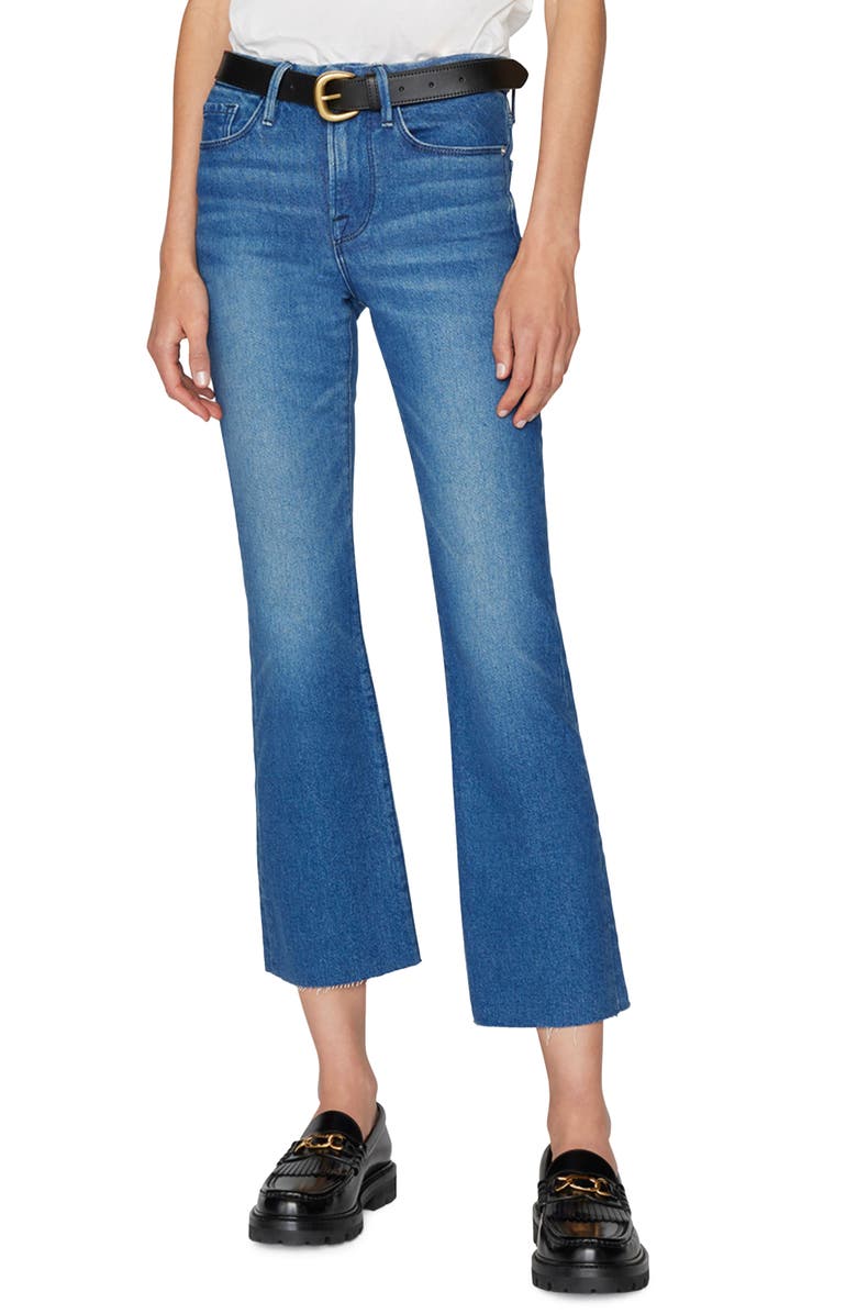 FRAME Le Crop Raw Hem Mini Bootcut Jeans | Nordstromrack