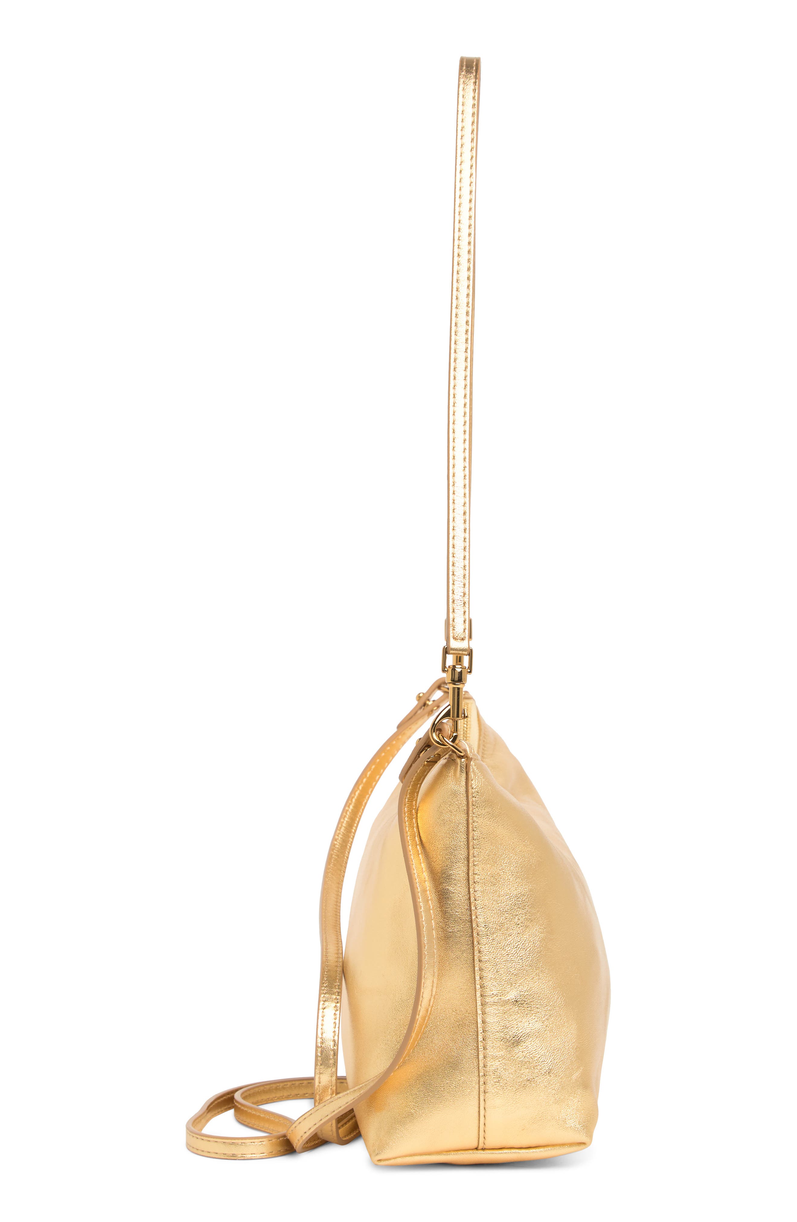 Mansur Gavriel Hera Metallic Leather Shoulder Bag | Nordstromrack