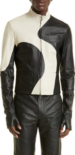 Off-White Colorblock Leather Jacket | Nordstrom