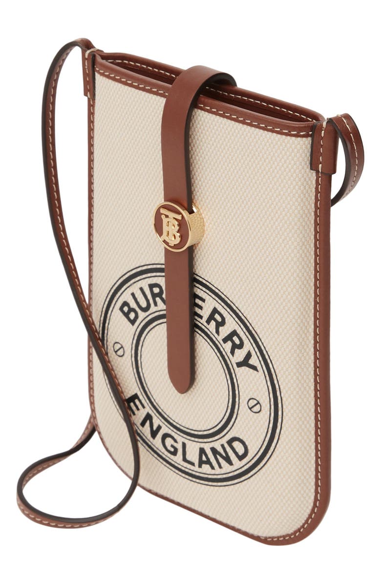 Burberry Anne Logo Canvas & Leather Crossbody Phone Case | Nordstrom
