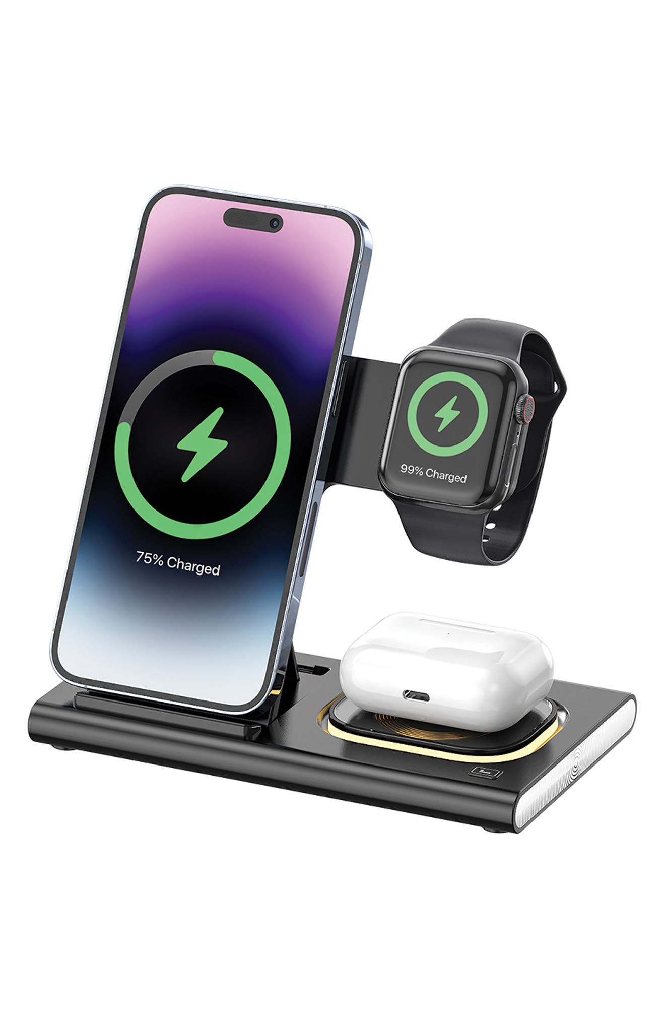 BROOKSTONE 3-In-1 Foldable Wireless Charger | Nordstromrack