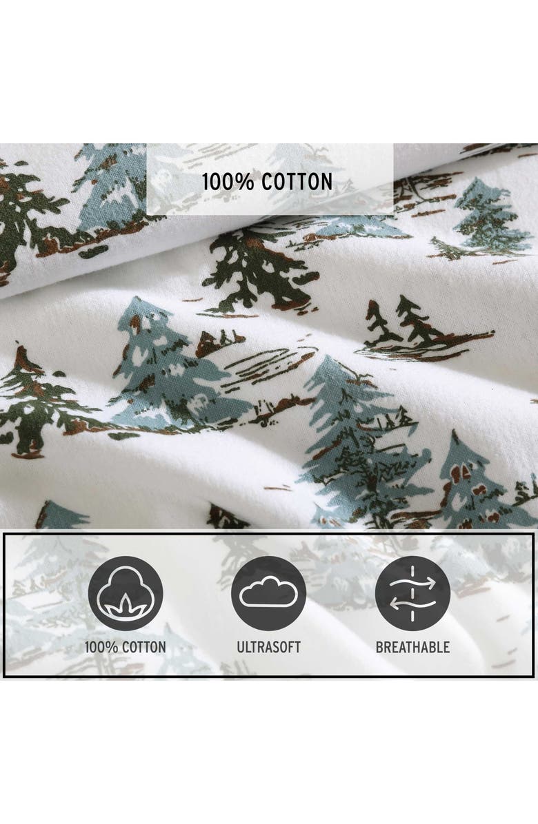 Eddie Bauer Snowy Pine Trees Cotton Flannel Sheet Set | Nordstromrack